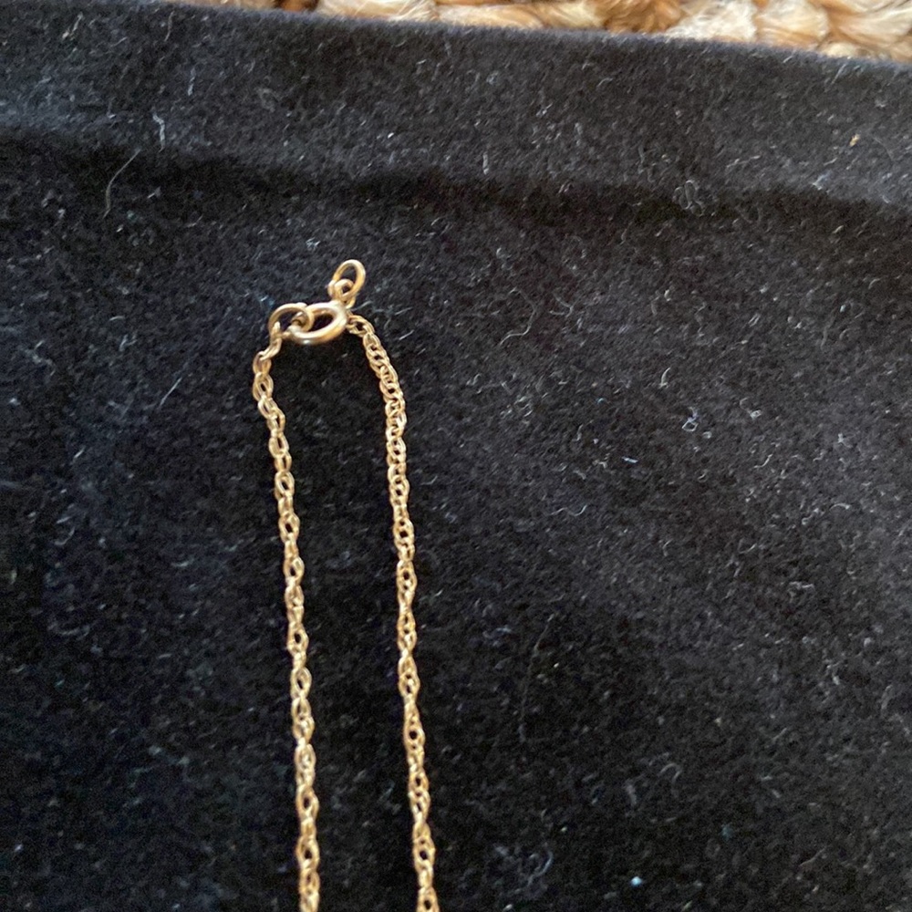 Genuine 10k Gold Necklace & 14k Gold Charm - Gem